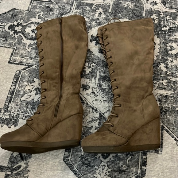 JustFab | Shoes | Justfab Khali Lace Up Boots | Poshmark